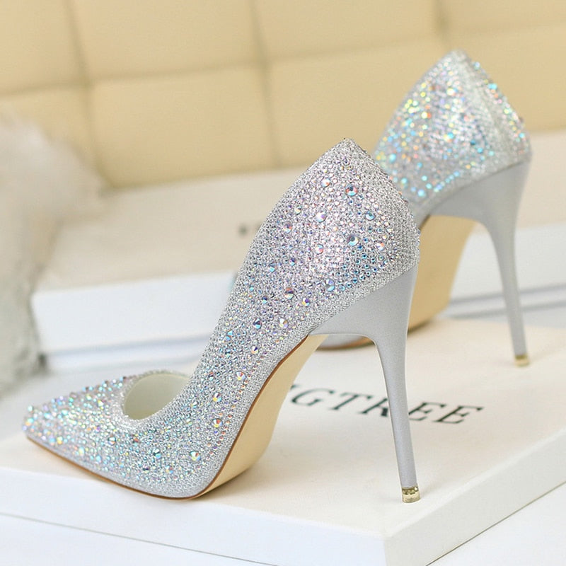 Glitter Crystal High Heels | Tania's Online Closet, LLC