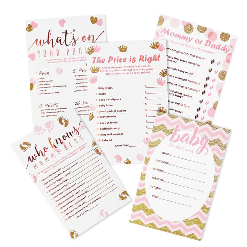 35pcs Baby Shower Game Cards | Tania's Online Closet, LLC
