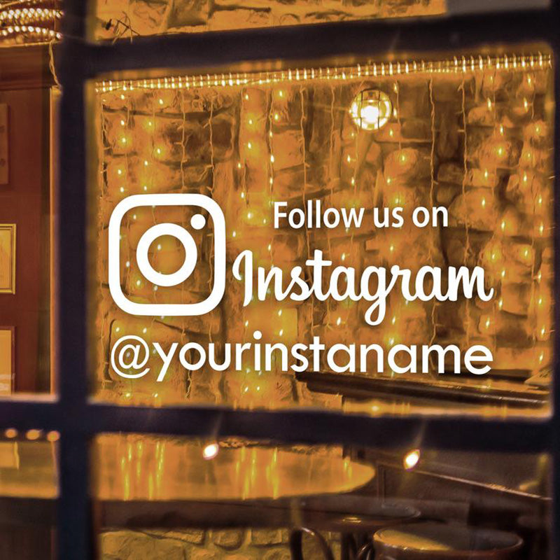 Follow Us On Instagram Decal, Personalized Instagram Vinyl Sticker ...