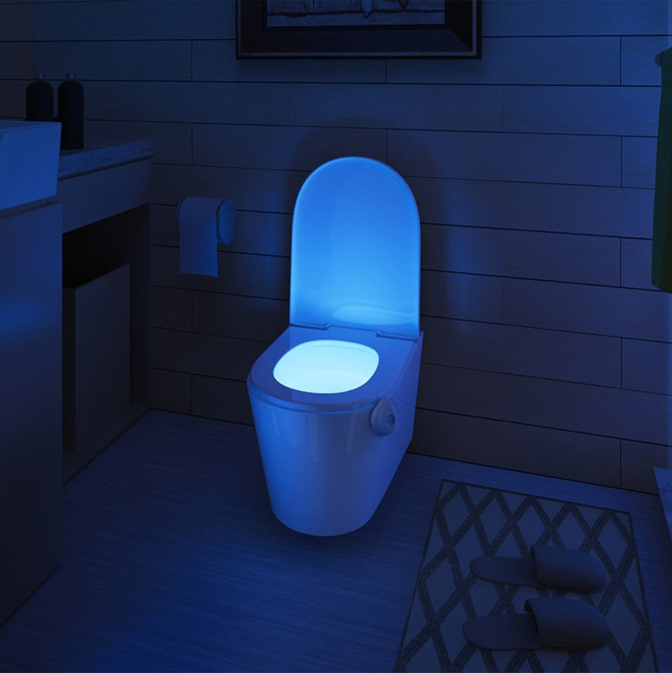 LED Toilet Seat Night Light Motion Sensor Light 8 Colors for Toilet ...